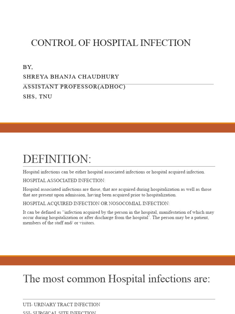 Hospital Infection Control Strategies | PDF | Hospital Acquired ...