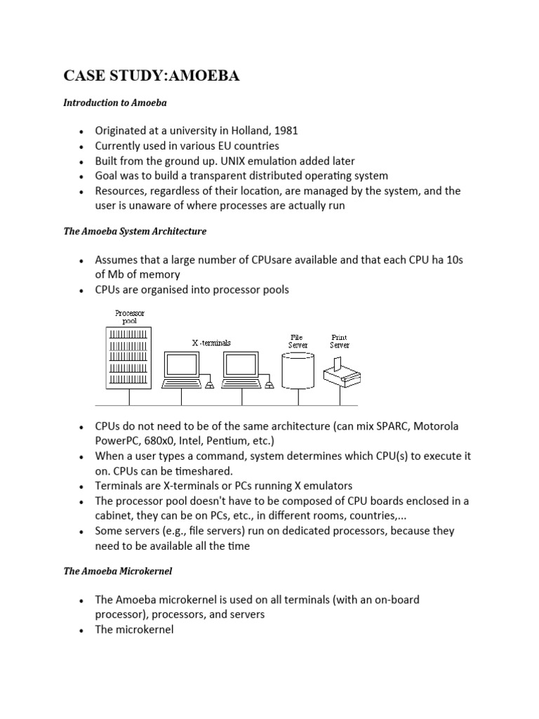 Case Study Amoeba and Dos | PDF | Operating System | Dos