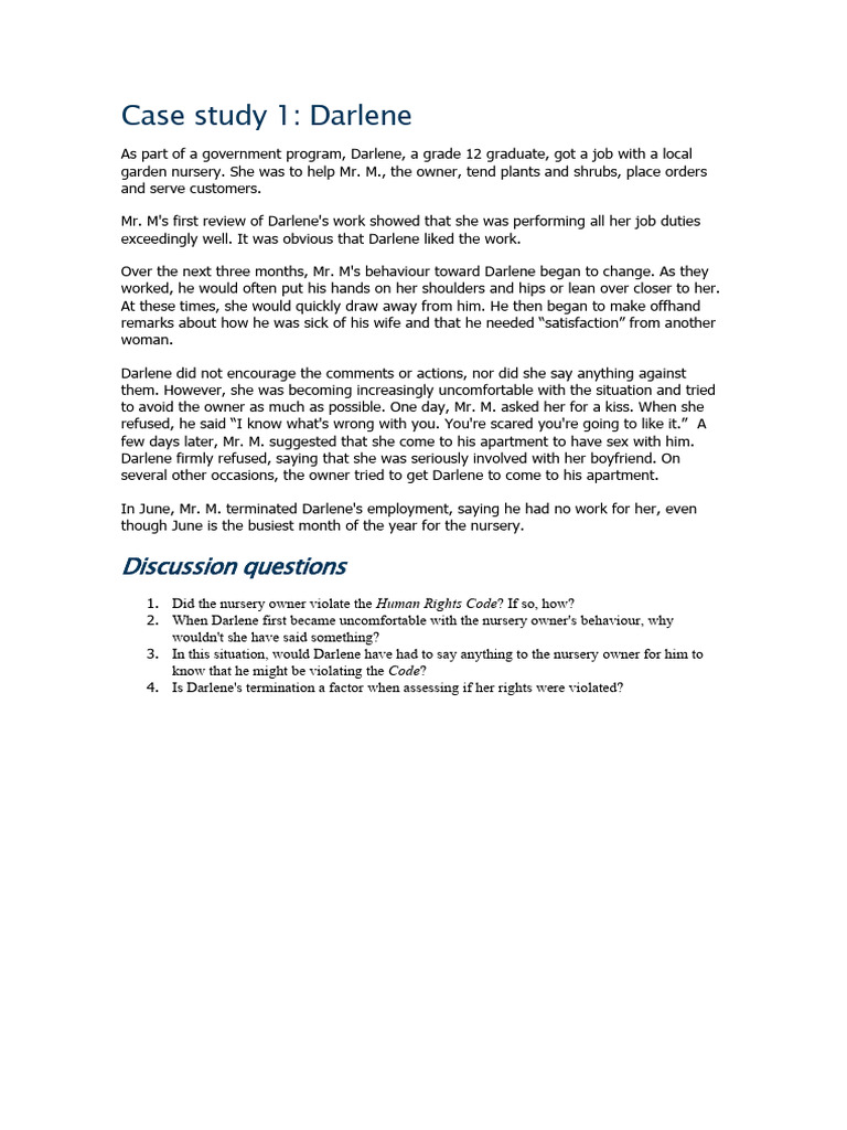 Case Study 1 Human Rights | PDF