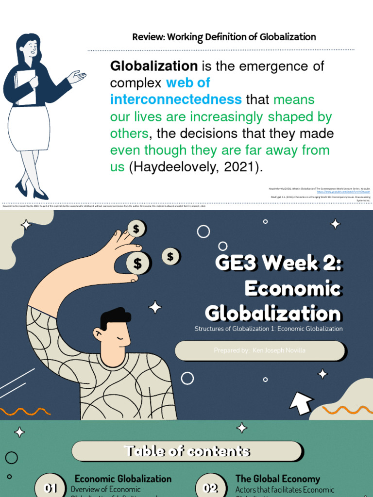 FOR UPLOAD GE3 Week 2 Structures of Globalization 1 Economic Globalization | PDF | Globalization ...