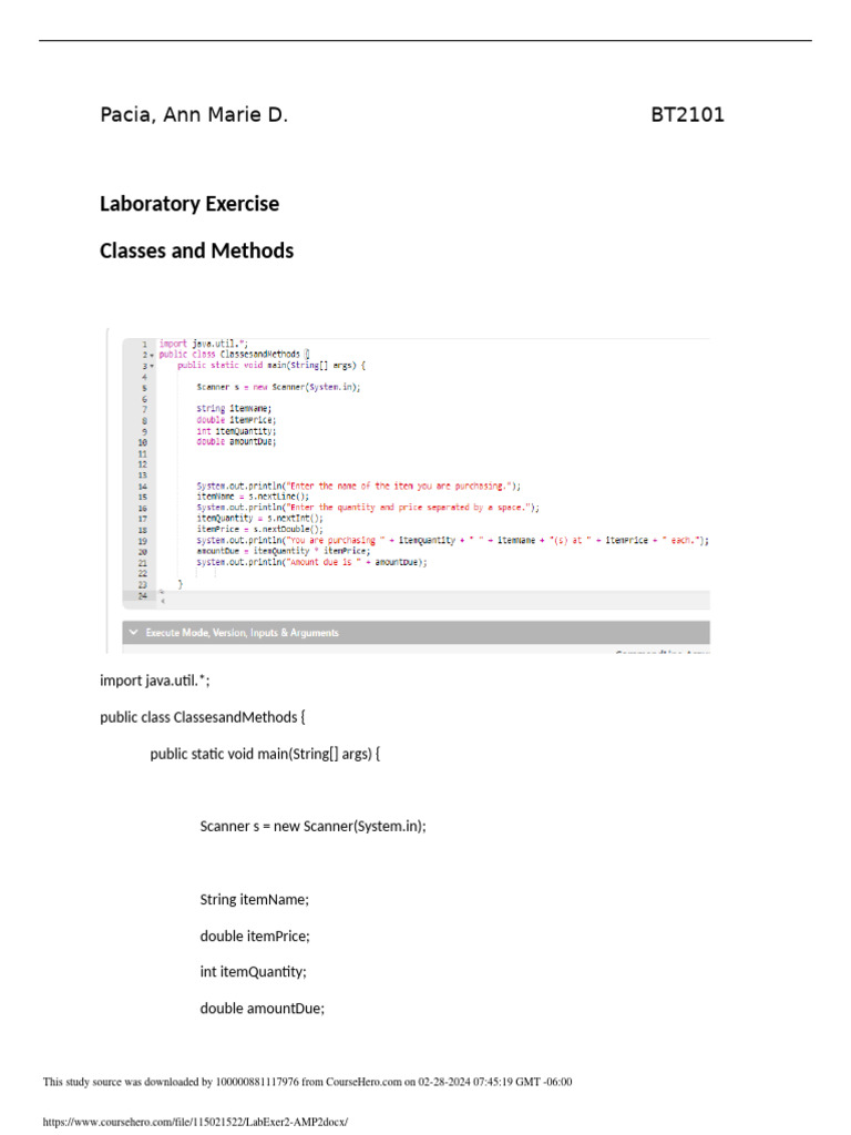 LabExer2 AMP 2 | PDF