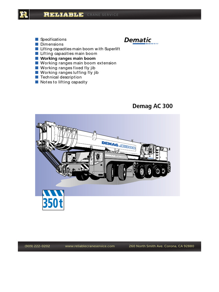 Demag AC300 | PDF | Crane (Machine) | Transport