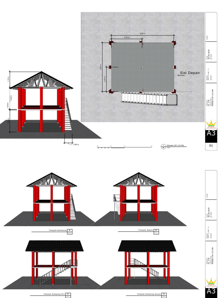 Modular 4.87 x 6.2 Mtr Design Plans | PDF