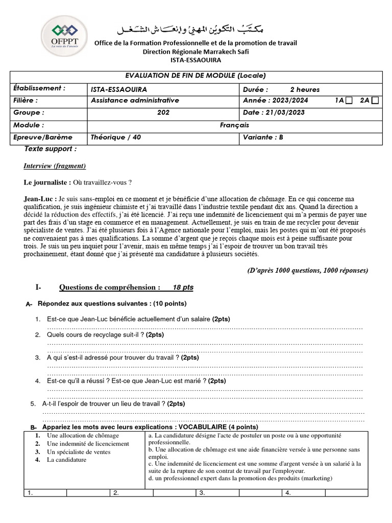 Examen de Fin de Module Var B | PDF