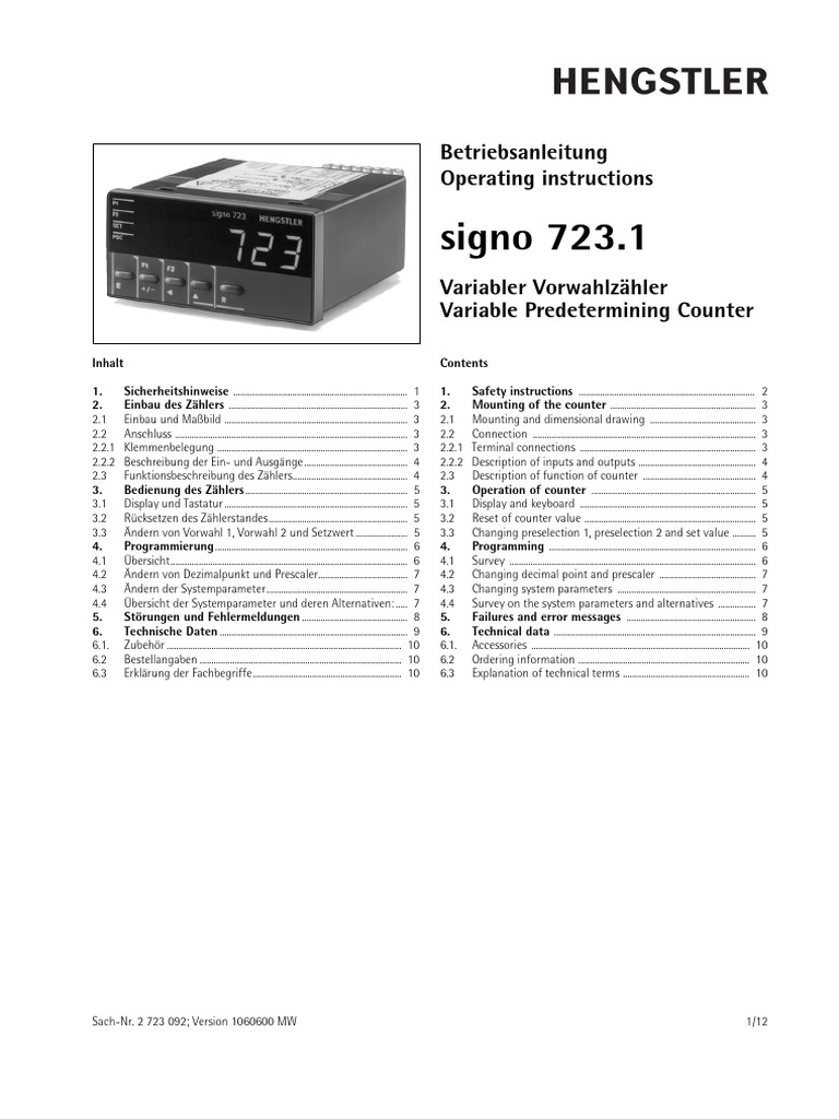Sign o 723727 Manual | PDF