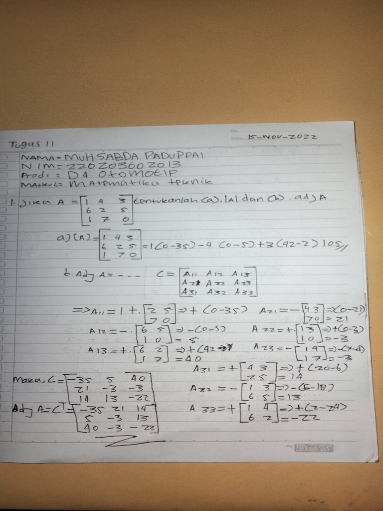 Tugas 11 Muh Sabda Paduppai Matematika | PDF