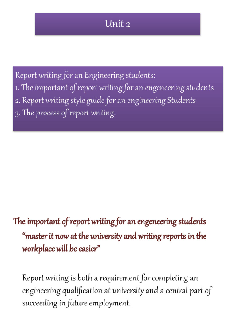 Report Writing 2 | PDF
