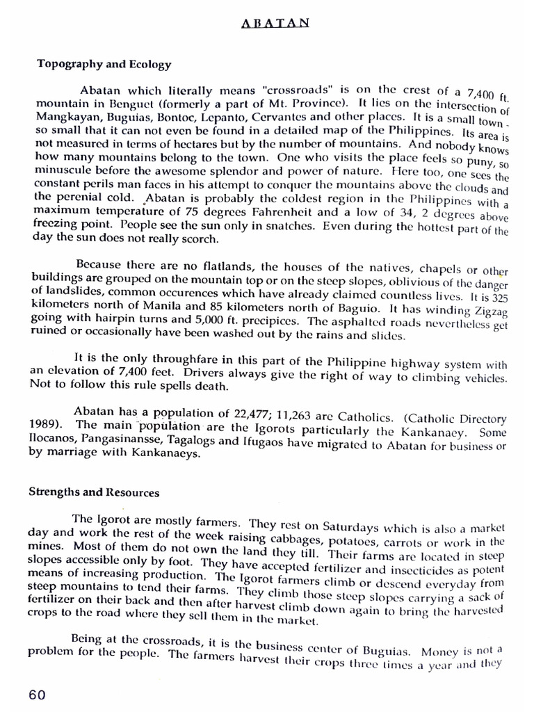 Abatan - Community Profile | PDF