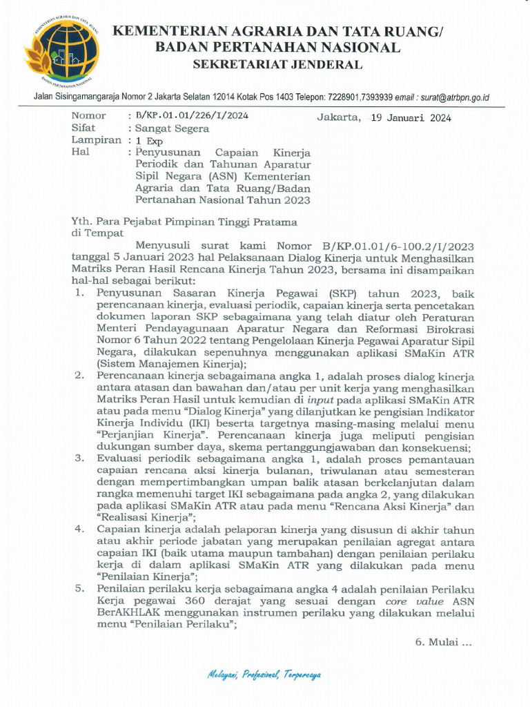 Edaran SKP 2024 (Full Lampiran FIX) - 1 | PDF