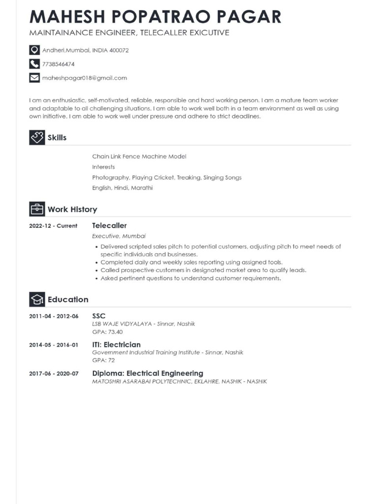 Resume 2023 | PDF