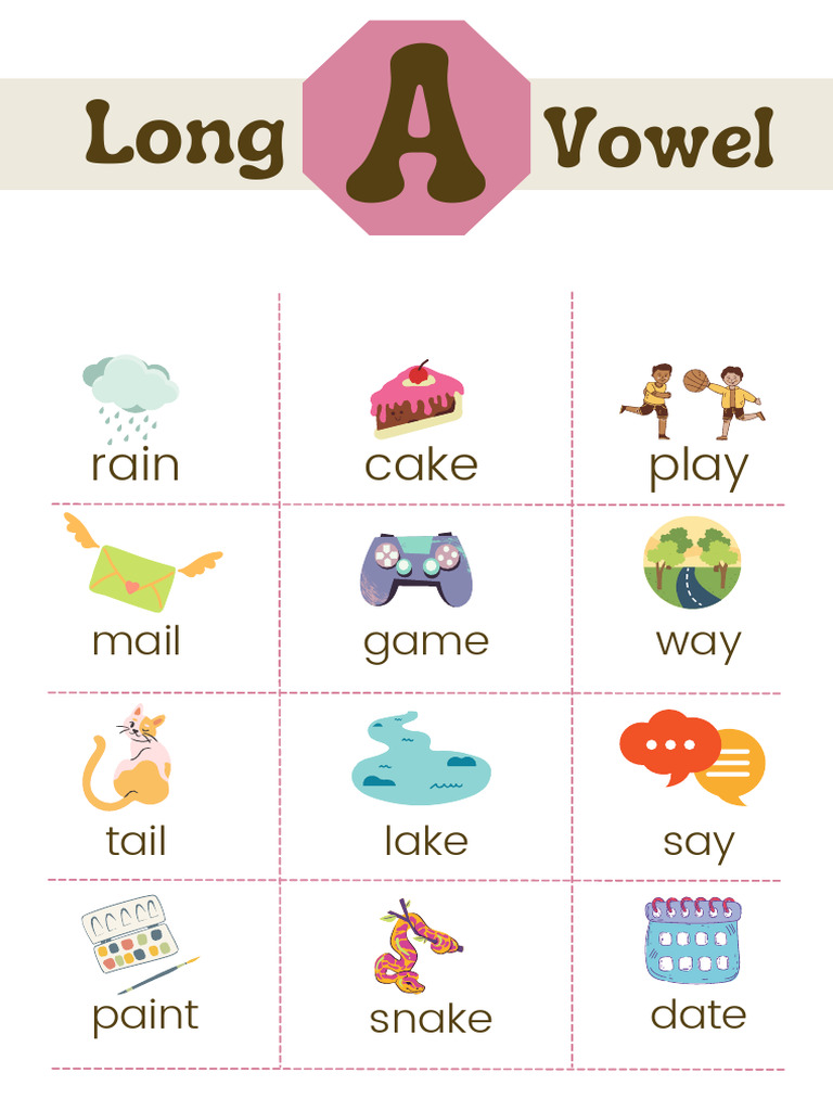Long A Sound Worksheet for Grade 1 | PDF