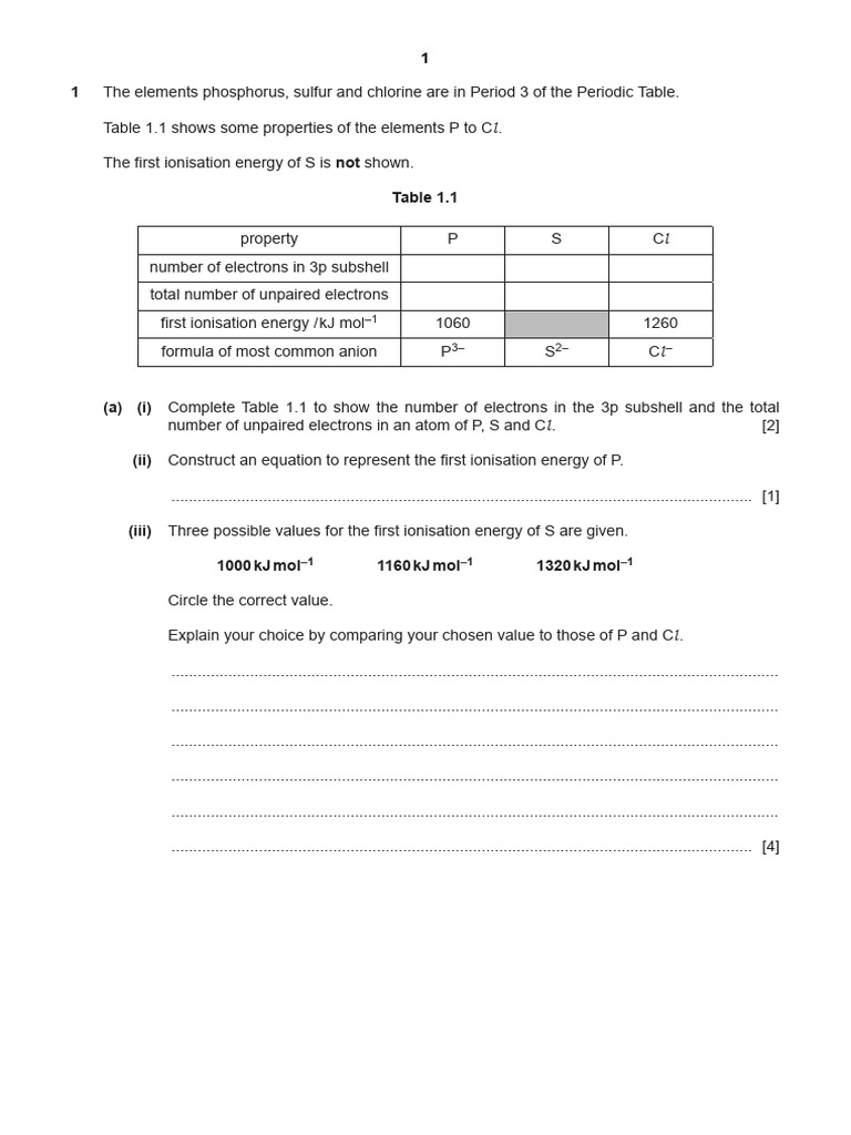 Final p2 Past Paper Practice | PDF | Chlorine | Isotope