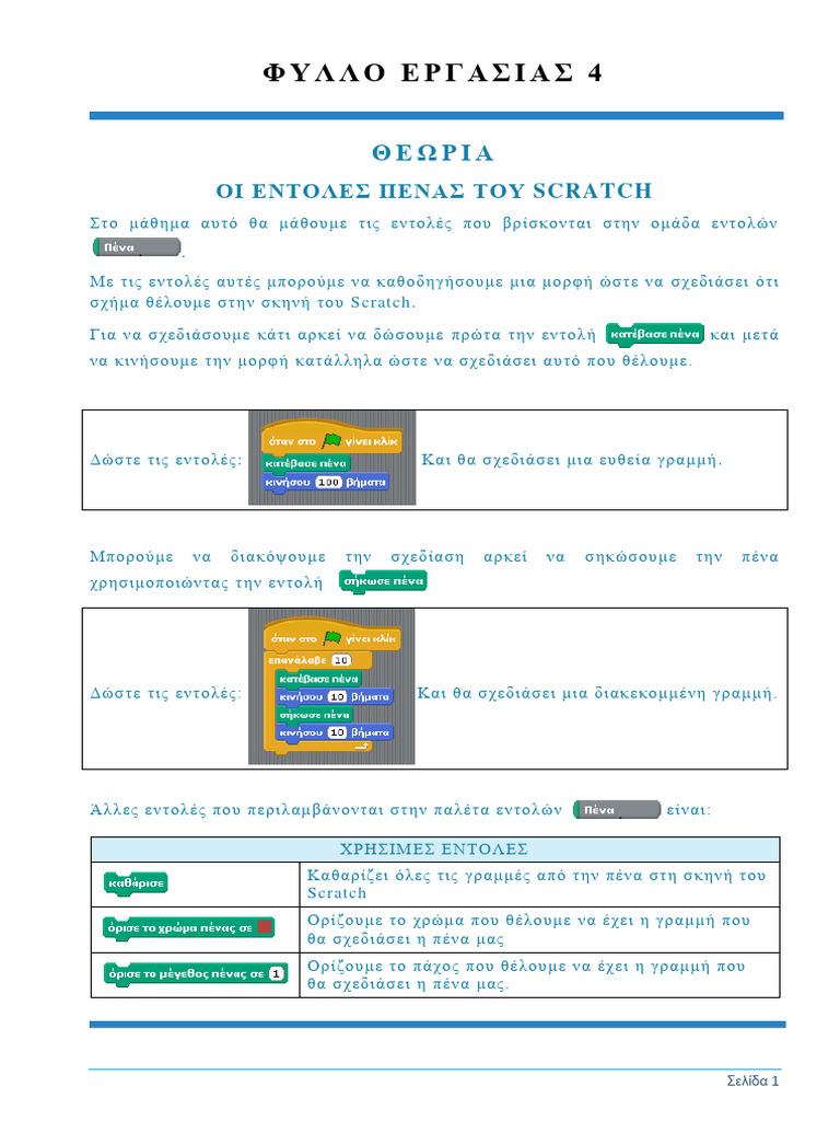 Οι Εντολεσ Πενασ Του Scratch | PDF