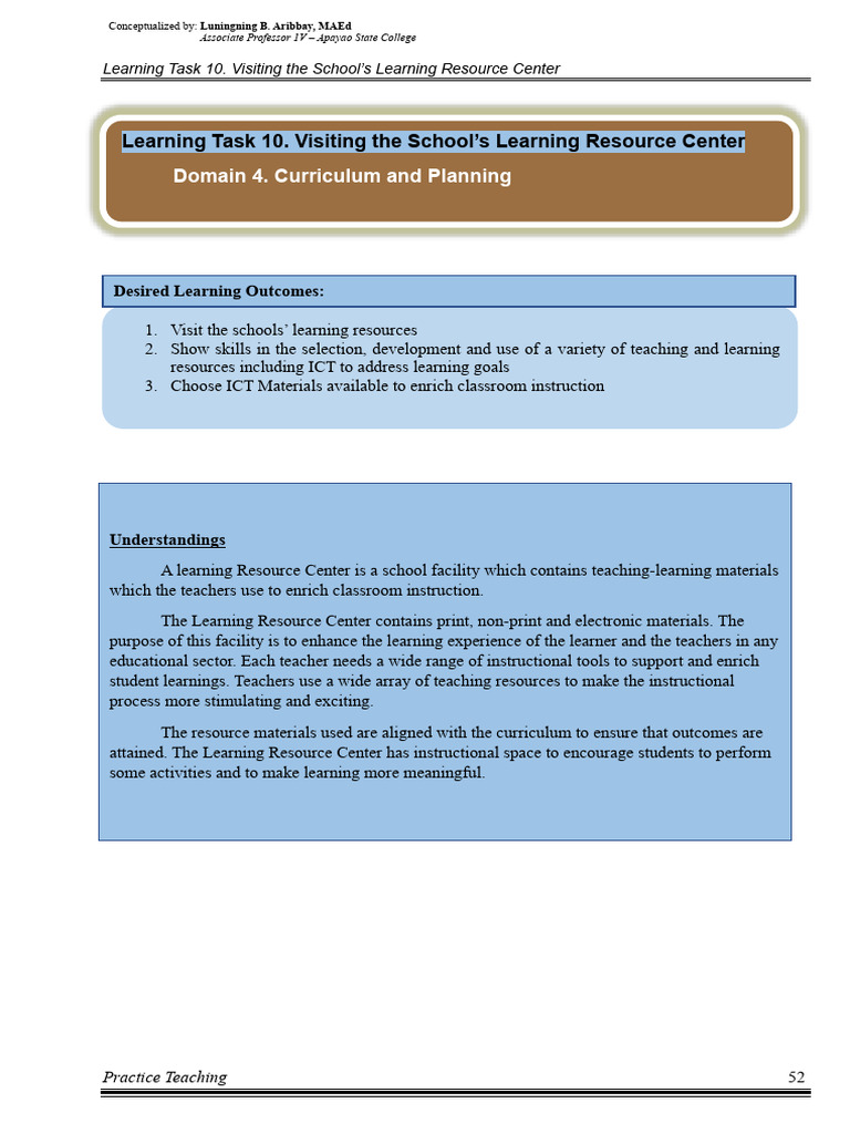 Learning Task 10 | Download Free PDF | Learning | Educational Technology