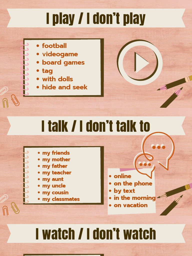 Simple Present Conversation Class For Kids | PDF