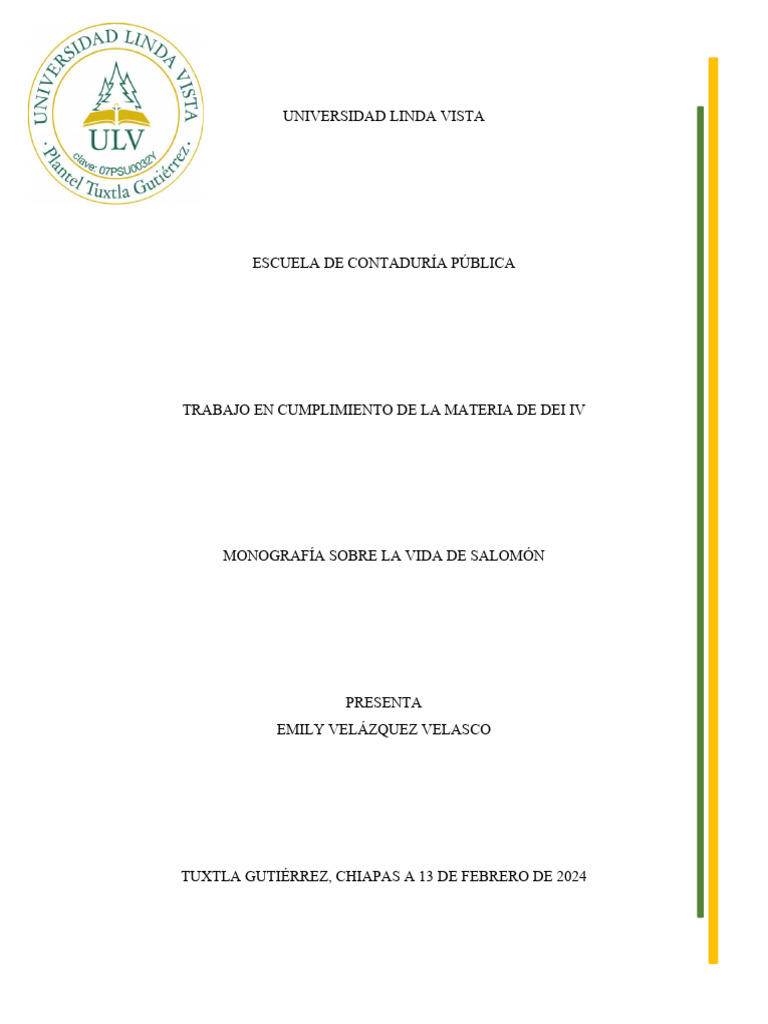 Div, Inv. Velázquez Velasco, Emily Nicole | PDF | Solomons | David