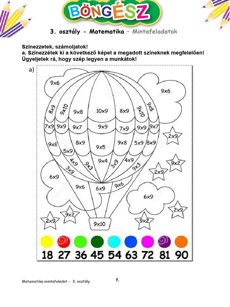 Osztály Matematika Mintafeladatok | PDF