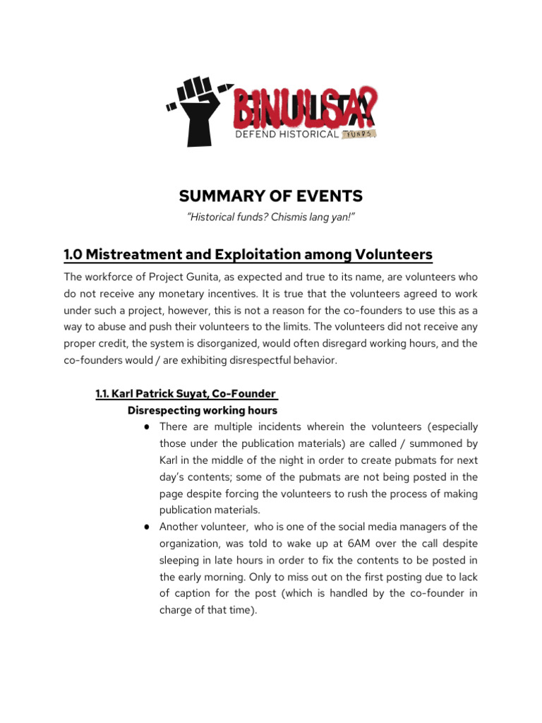 Project Gunita Summary | PDF