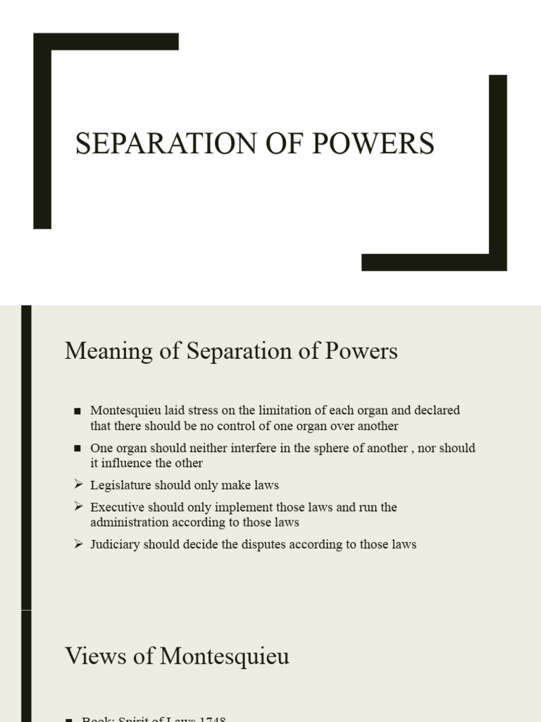 M3.3 Separation of Powers | PDF | Separation Of Powers | Political Law
