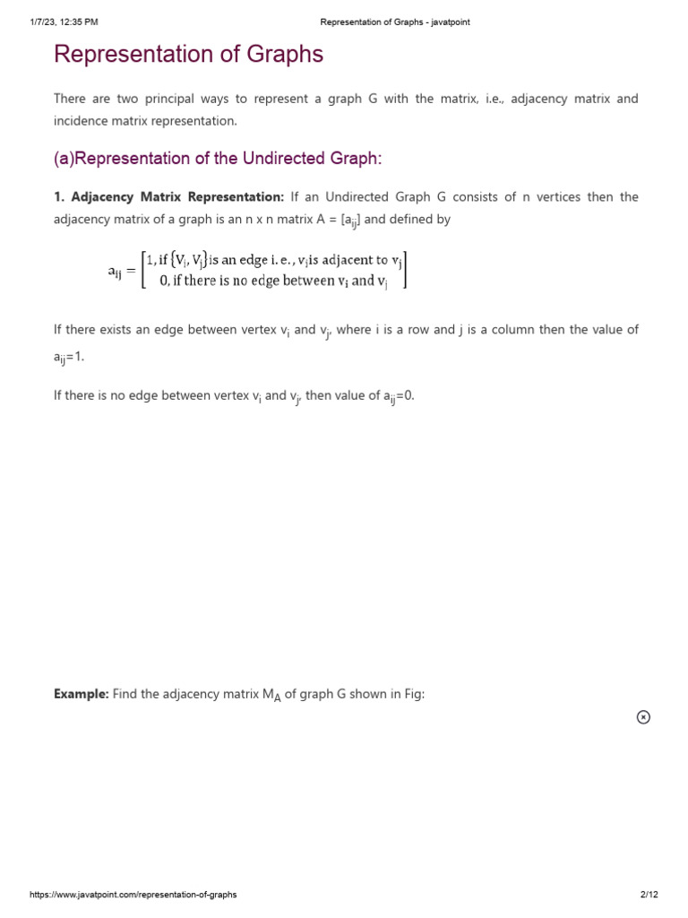 Graph Part 3 | PDF | Vertex (Graph Theory) | Matrix Theory