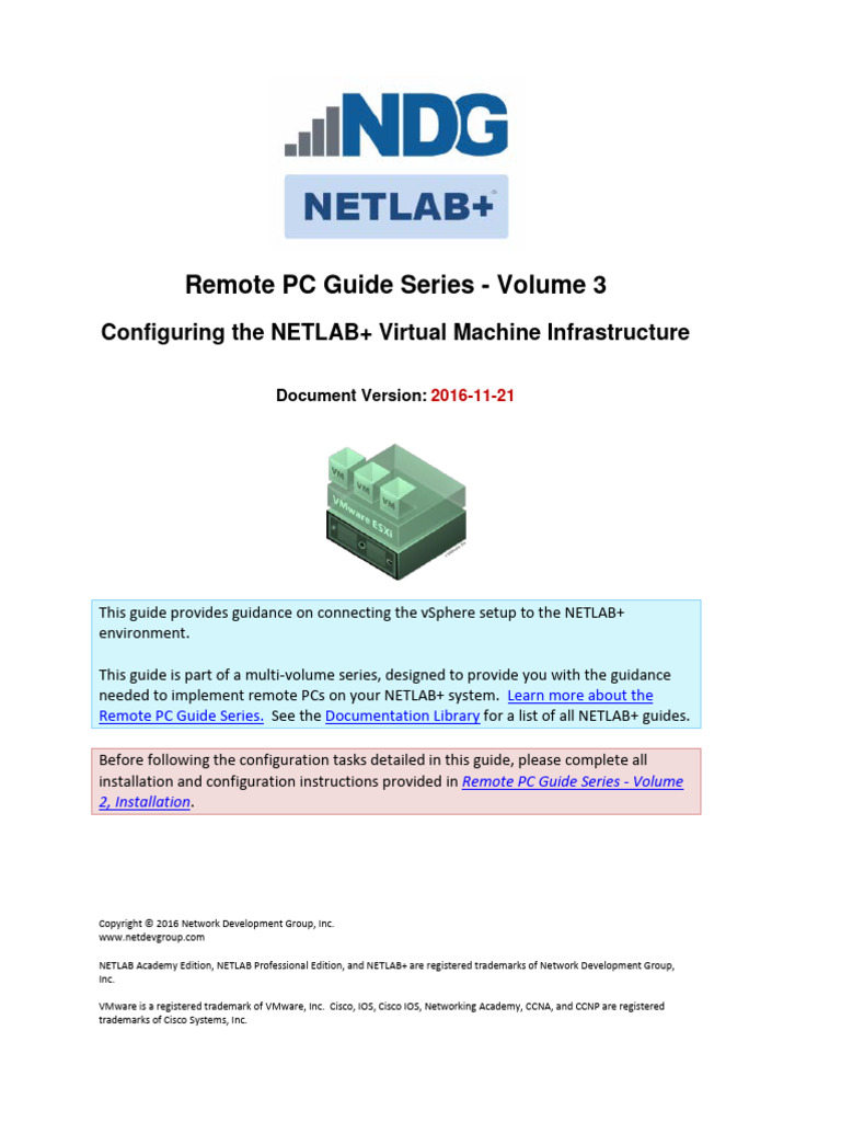 Netlab Remote PC Guide Vol 3 Configuring | PDF | Virtual Machine | Virtualization
