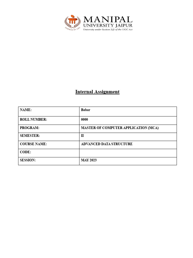 Advance Data Structure ASSIGNMENT | Download Free PDF | Time Complexity ... Advance Data Structure ASSIGNMENT | Download Free PDF | Time Complexity ...