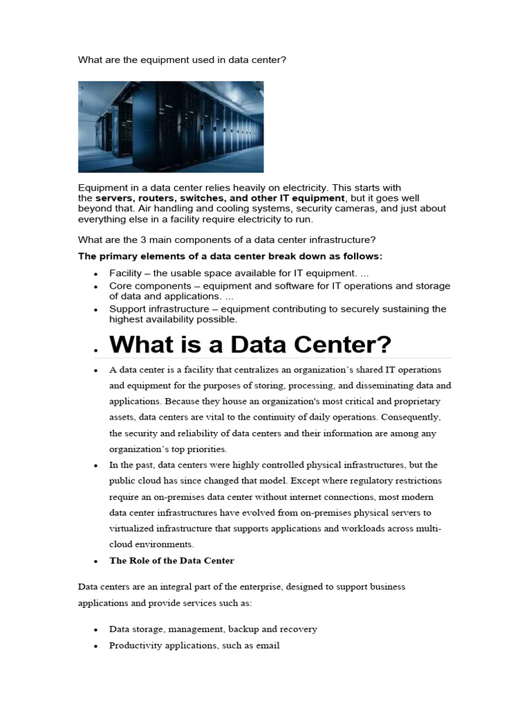 Data Center | PDF | Data Center | Cloud Computing