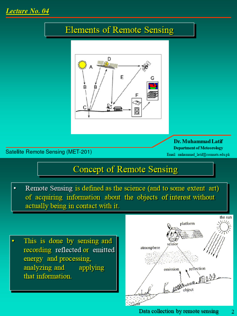 Elements of RS | PDF | Remote Sensing | Information