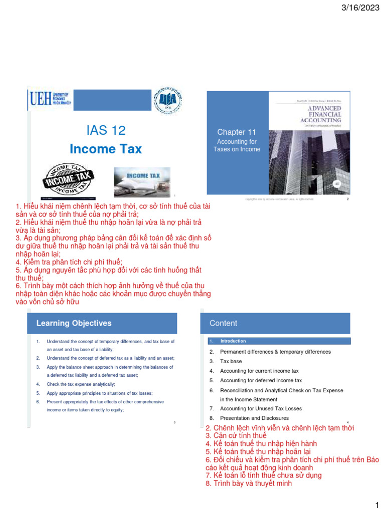 SV - Topic 1. Ias 12. Hai | PDF