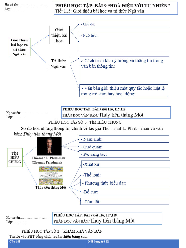 PHT Văn 7 Bài 9 | PDF