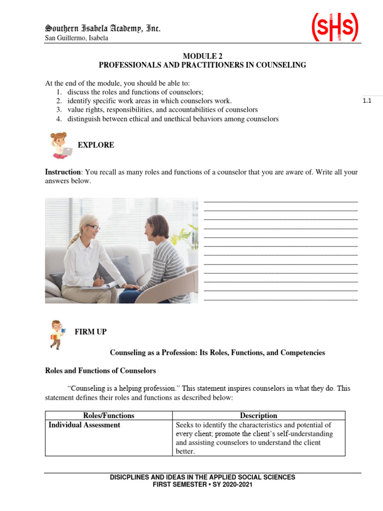 Diass Module 2 | PDF | Counseling Psychology | Psychotherapy Diass Module 2 | PDF | Counseling Psychology | Psychotherapy