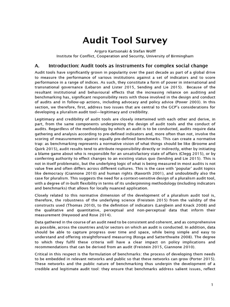 Audit Tools 1 | PDF | Governance | Democracy