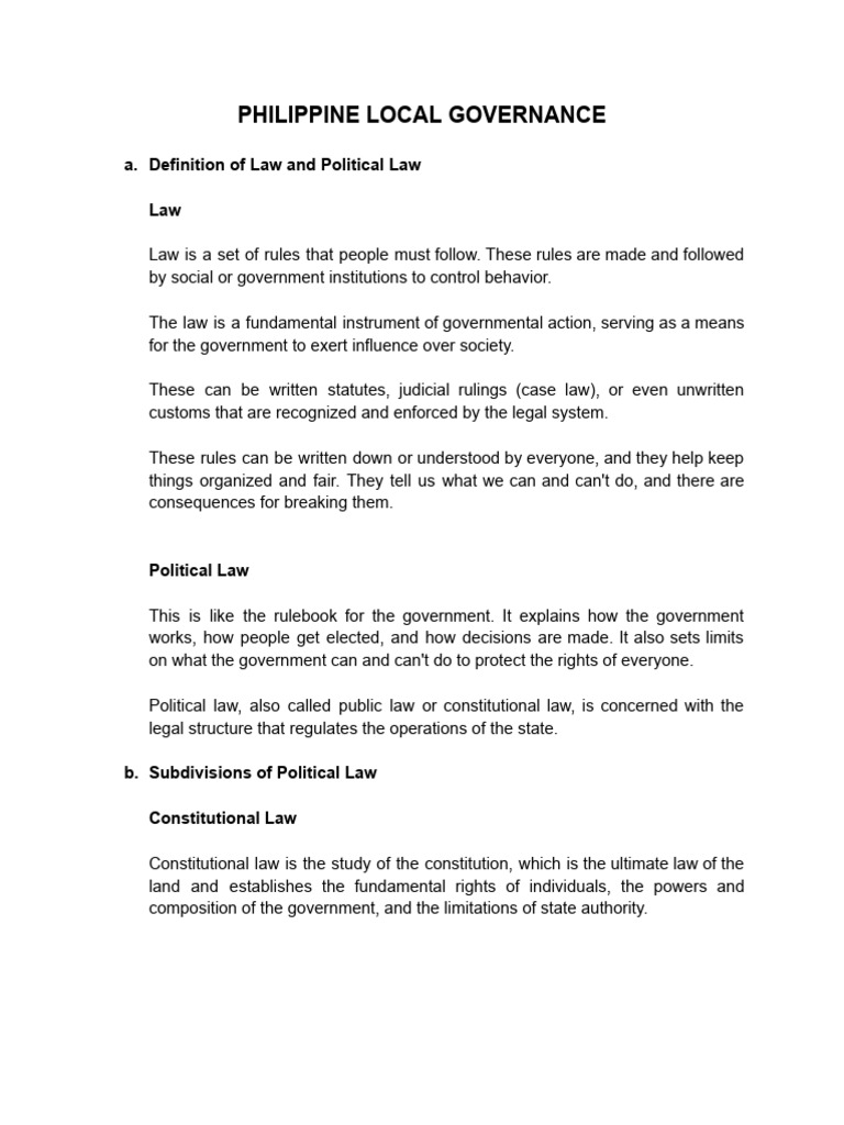 Philippine Local Governance Overview | PDF | Stocks | Corporations
