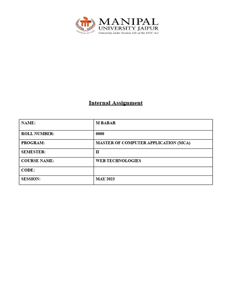 DCA6203 - WEB TECHNOLOGIES - ASSIGNMENT (Mohammad Mudasir) | PDF | Xslt | Ajax (Programming)