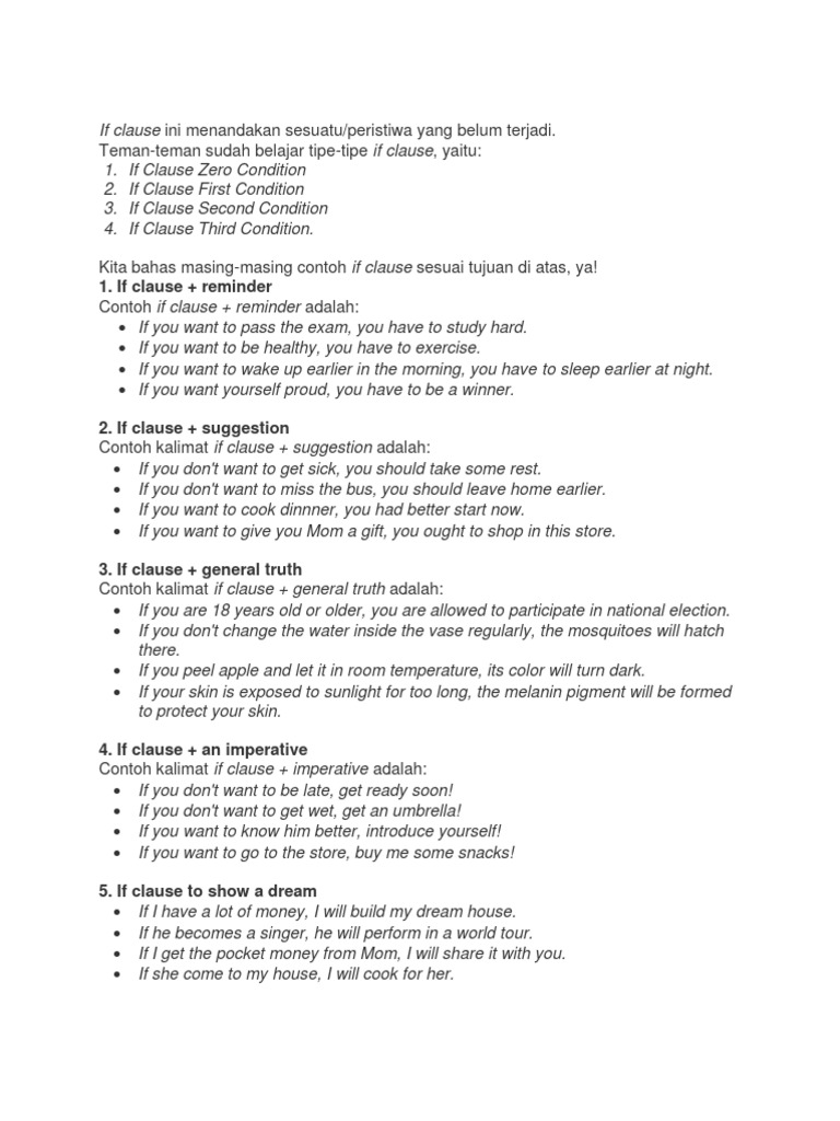 If Clause Type Zero Pdf 4588