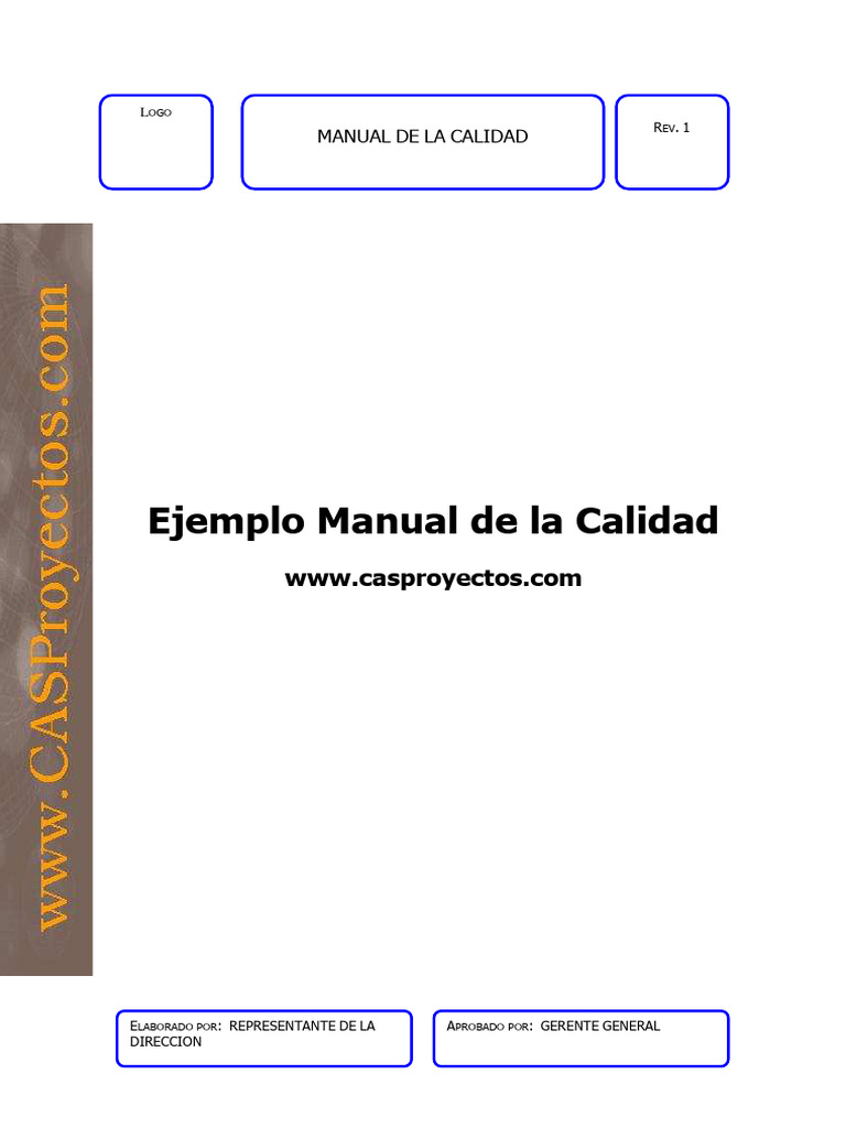 Ejemplo Manual de La Calidad | Descargar gratis PDF | Calidad (comercial) | Sistema de manejo de ...