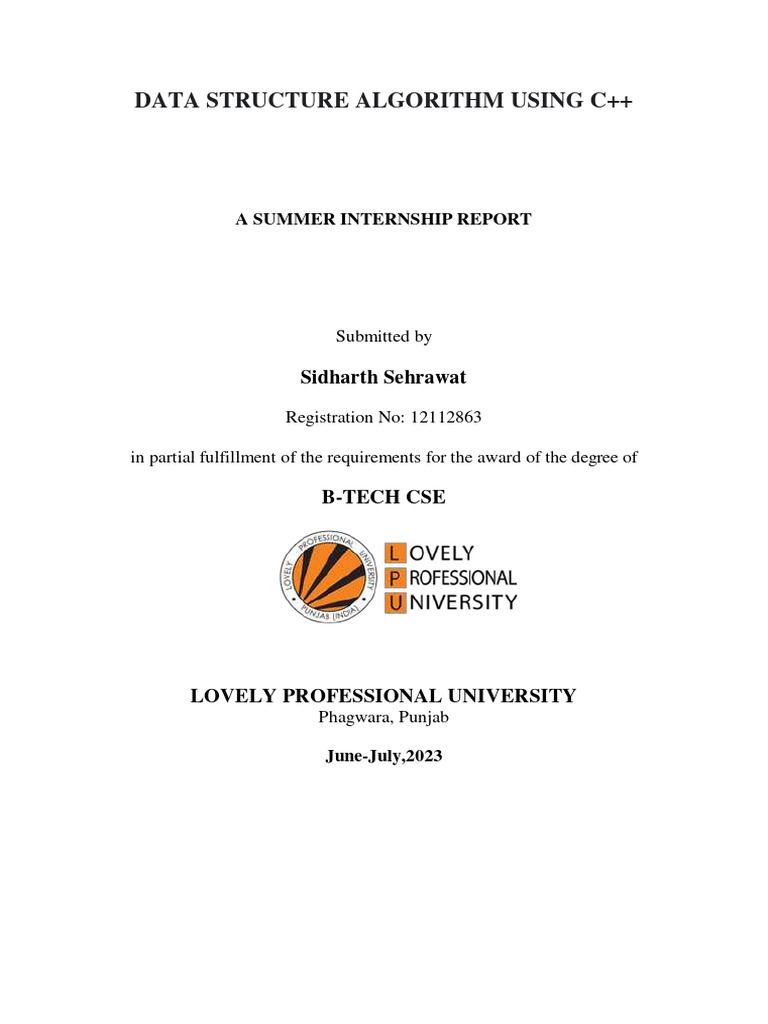 Summer Internship Reports DSA Using C++ | PDF | Pointer (Computer ... Summer Internship Reports DSA Using C++ | PDF | Pointer (Computer ...