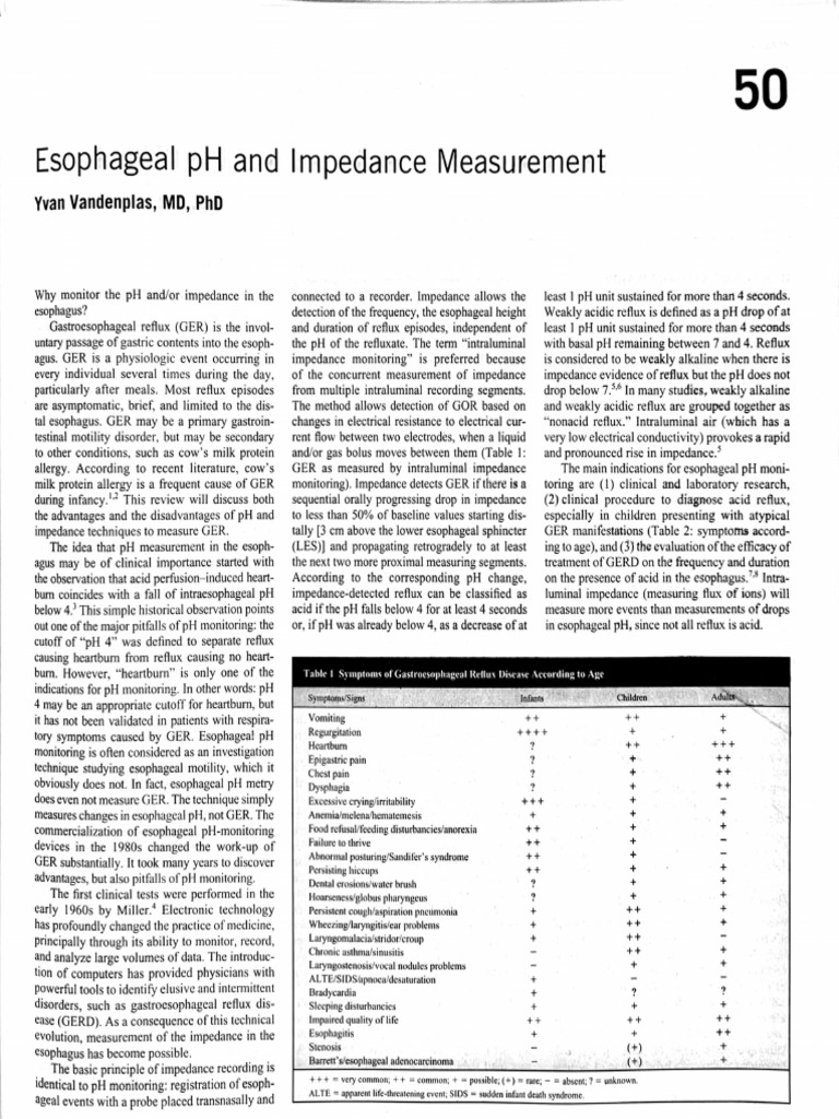 Esophageal pH and Impedance Monitoring | PDF | Gastroesophageal Reflux ...