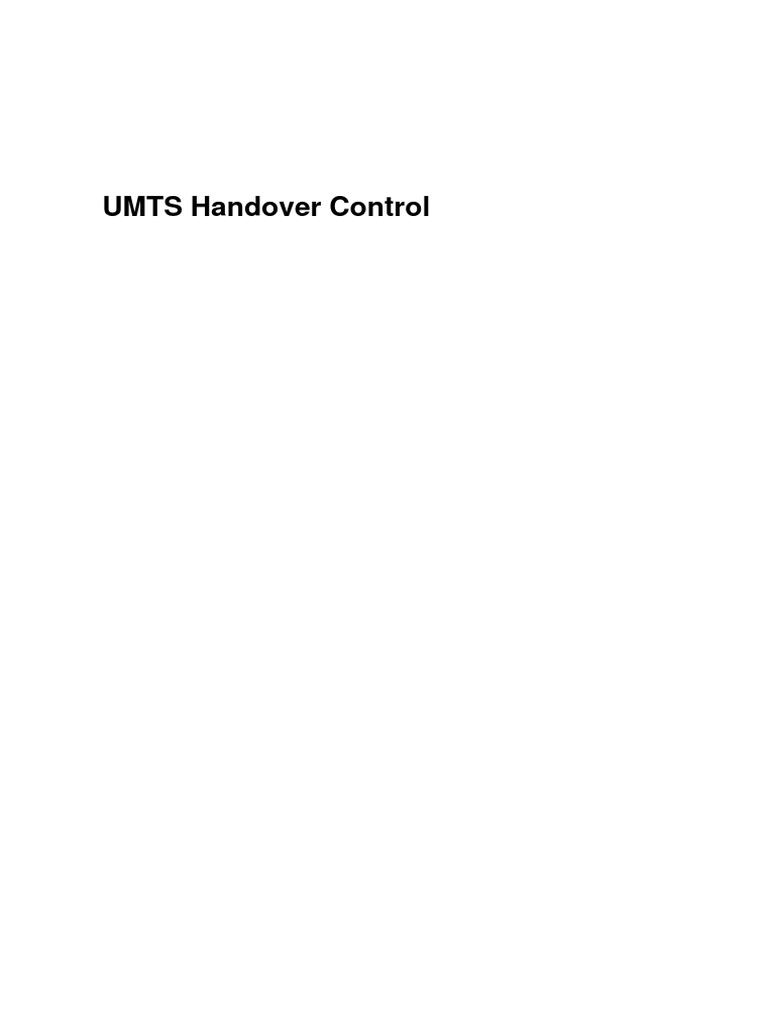 12.WO NA04 E1 0 UMTS Handover Control-51 | PDF | Computing | Software Defined Radio