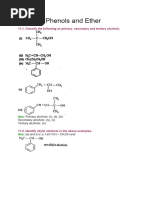Alcohols, Phenols and Ethers Worksheet | PDF | Ether | Ethanol
