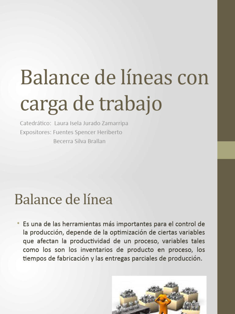 Balanceo de Línea en Producción | PDF | Economias | Business