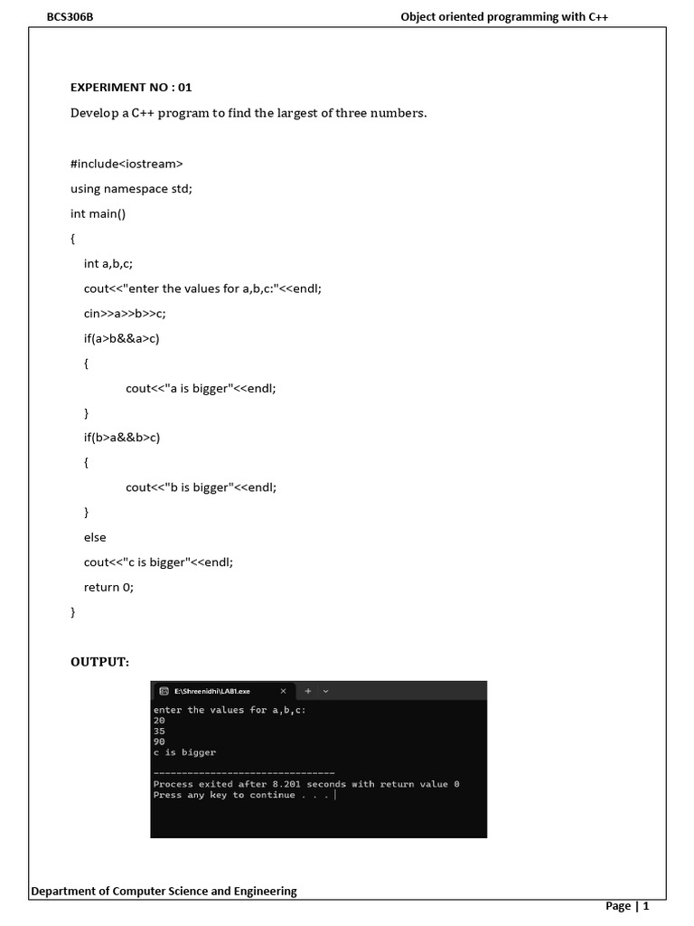 Oops | PDF | C++ | Namespace Oops | PDF | C++ | Namespace