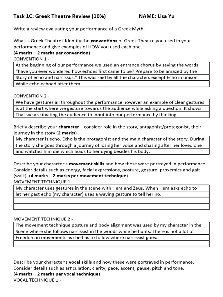 Greek Theatre Reflection 2022 | PDF | Human Voice | Vocal Pedagogy