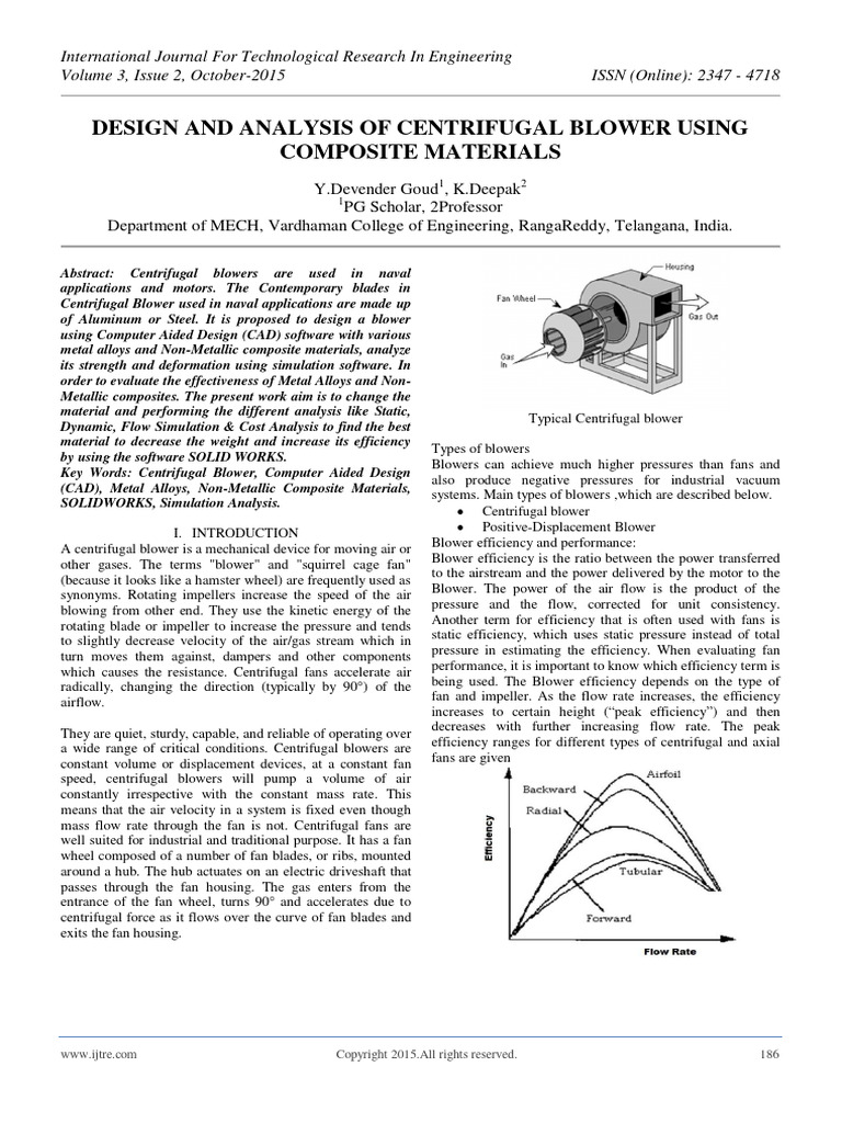 Centrifugal Air Blower Test Rig | PDF | Gases | Turbomachinery