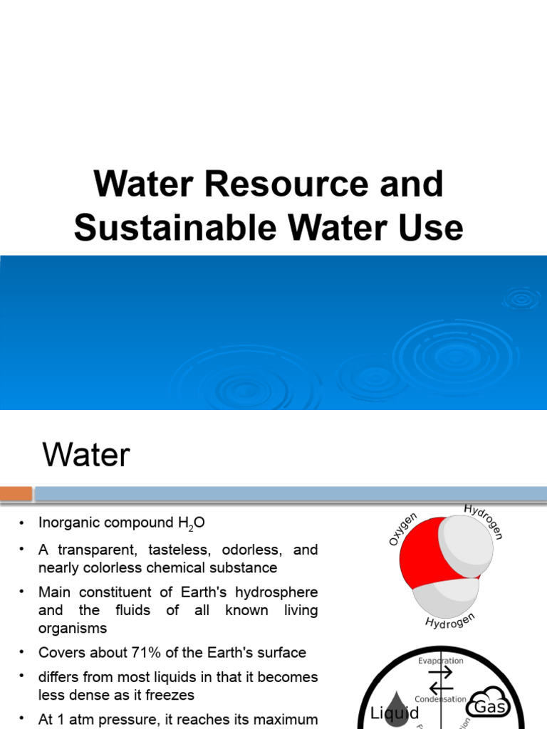 Week 6 Water Resource and Sustainable Water Use | PDF | Aquifer | Water