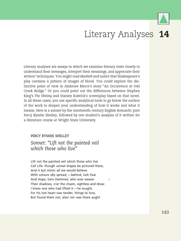 Analysis of Shelley's "Lift Not the Veil" | PDF | Genre | Rhetoric