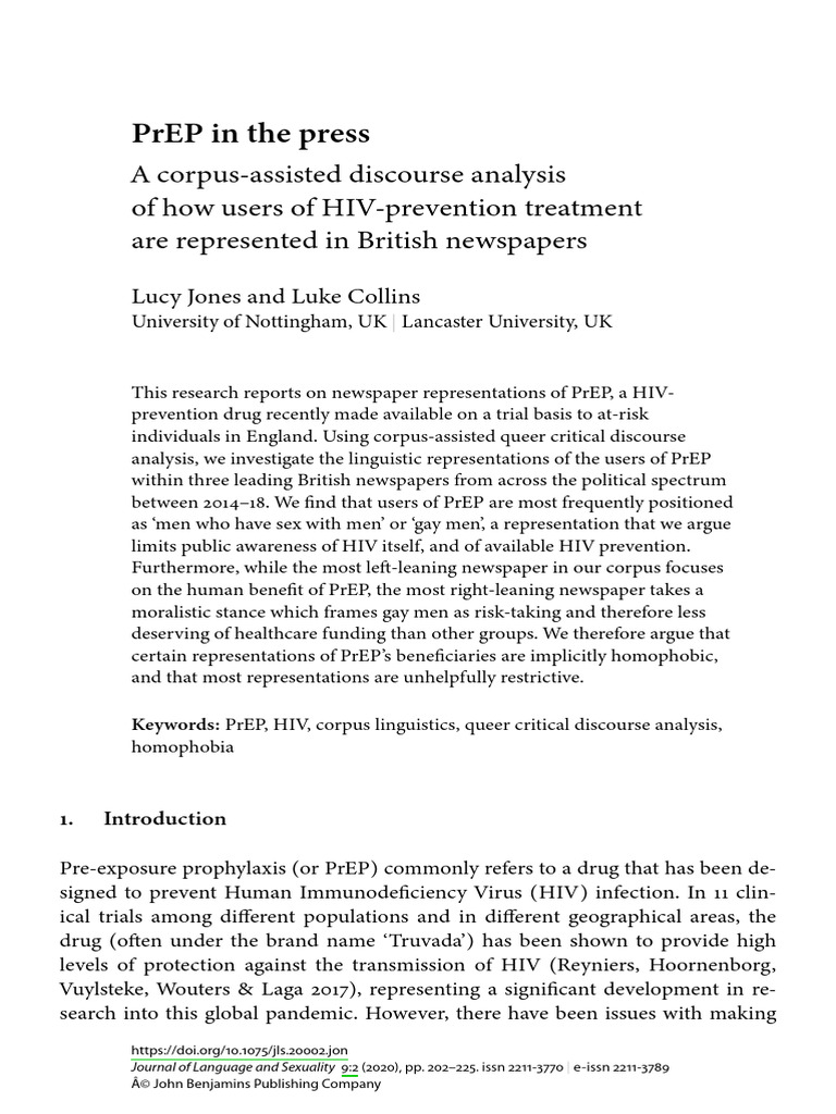 A Corpus Assisted Discourse Analysis Download Free Pdf Hiv Aids