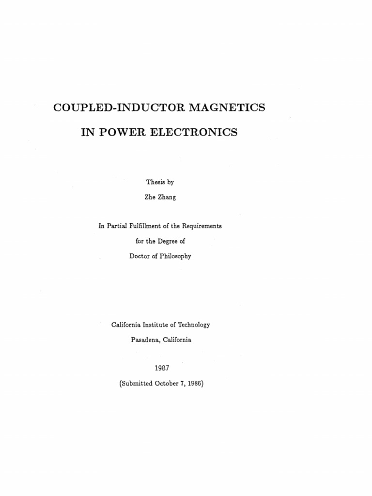Coupled Inductors - Zhang | PDF | Inductance | Inductor