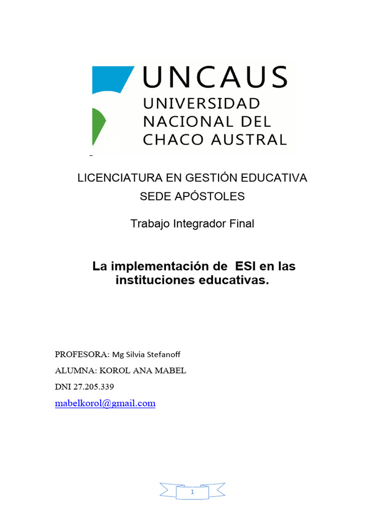 Ana Mabel Korol - 637381 - Assignsubmission - File - TIF. KOROL, ANA ...