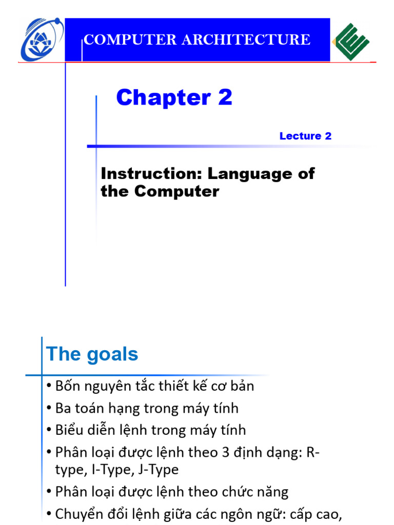 Kien-Truc-May-Tinh - Truong-Van-Cuong - Lecture-03-Chapter-02 - Language-Of-The-Computer - 02 ...